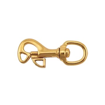 Solid Brass Swivel Eye Quick Snap Hooks